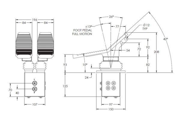 FP8 Foot Pedals | QP Hydraulics