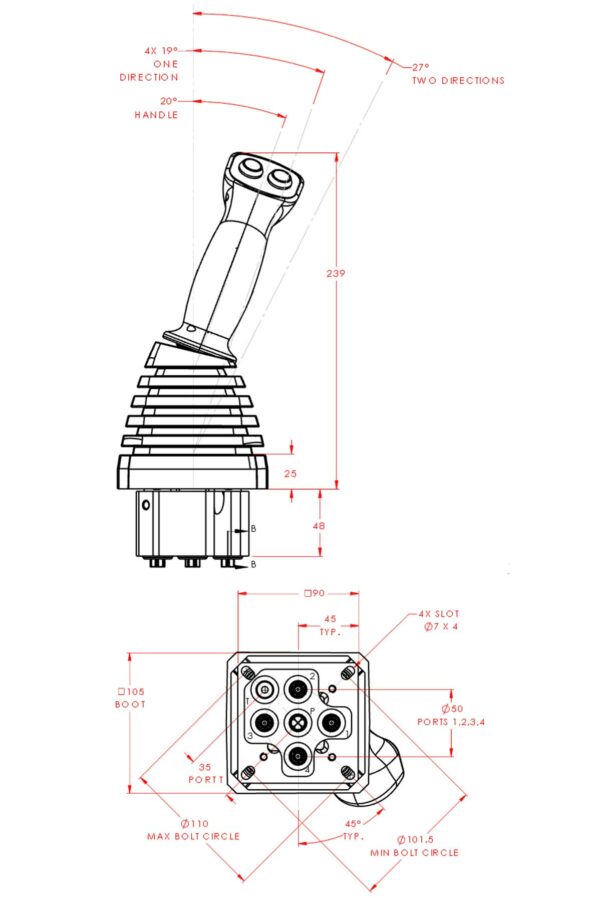 JSC Compact Hydraulic Joysticks | QP Hydraulics