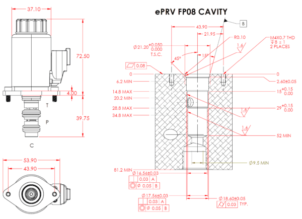-08 Proportional Reducing / Relieving Valve | QP Hydraulics