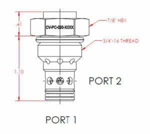 Cartridge Poppet Check Valve | QP Hydraulics